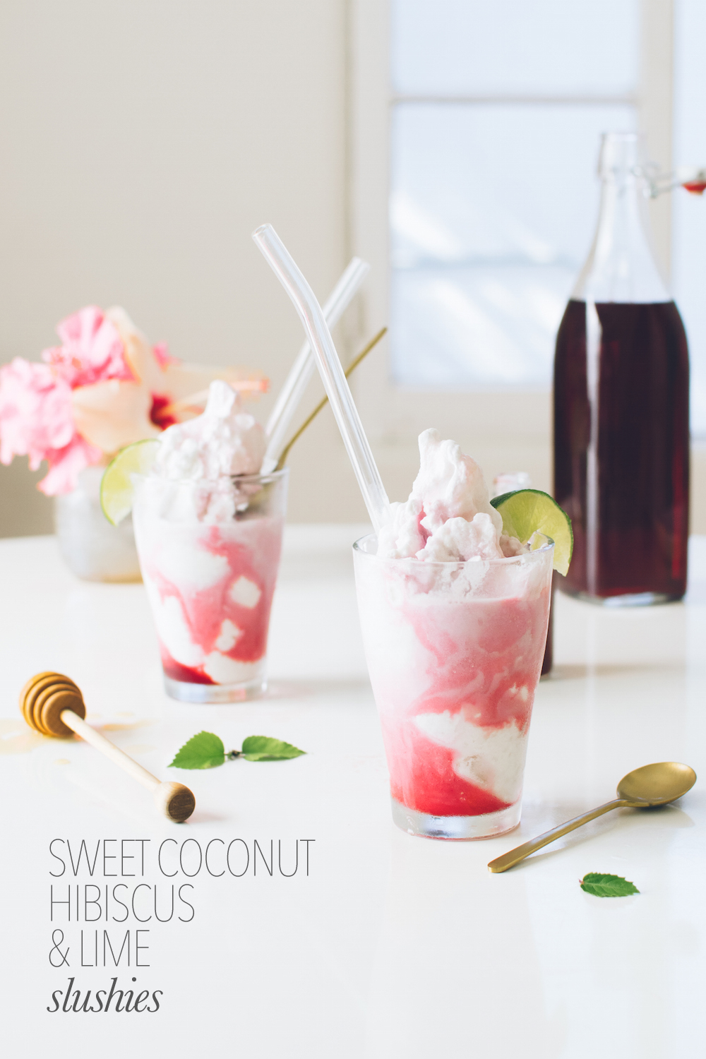SWEET COCONUT, HIBISCUS & LIME SLUSHIES! | Kale & Caramel